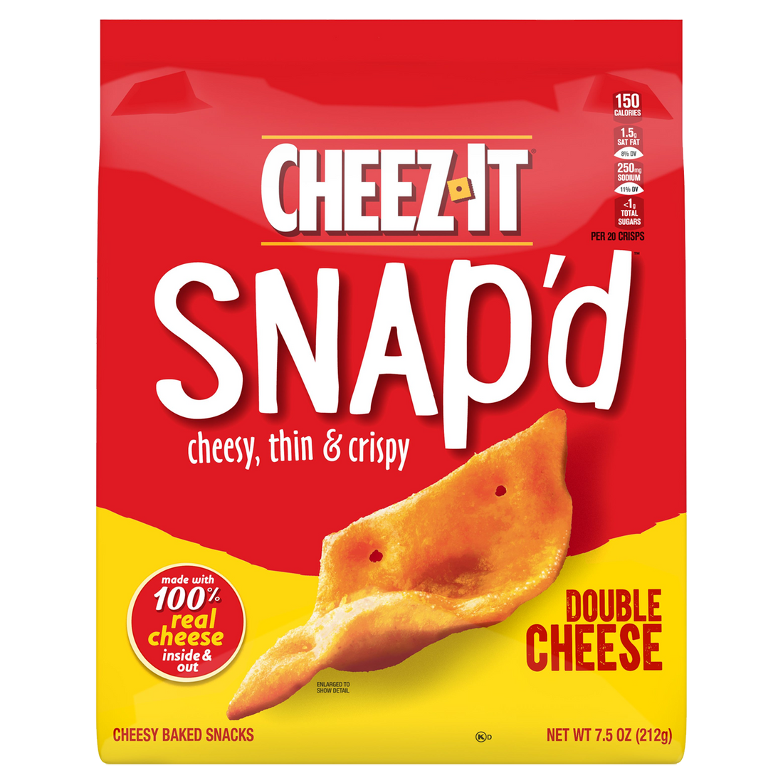 Cheez-It Snap'd Double Cheese Cheesy Baked Snacks 212g (Best Before ...