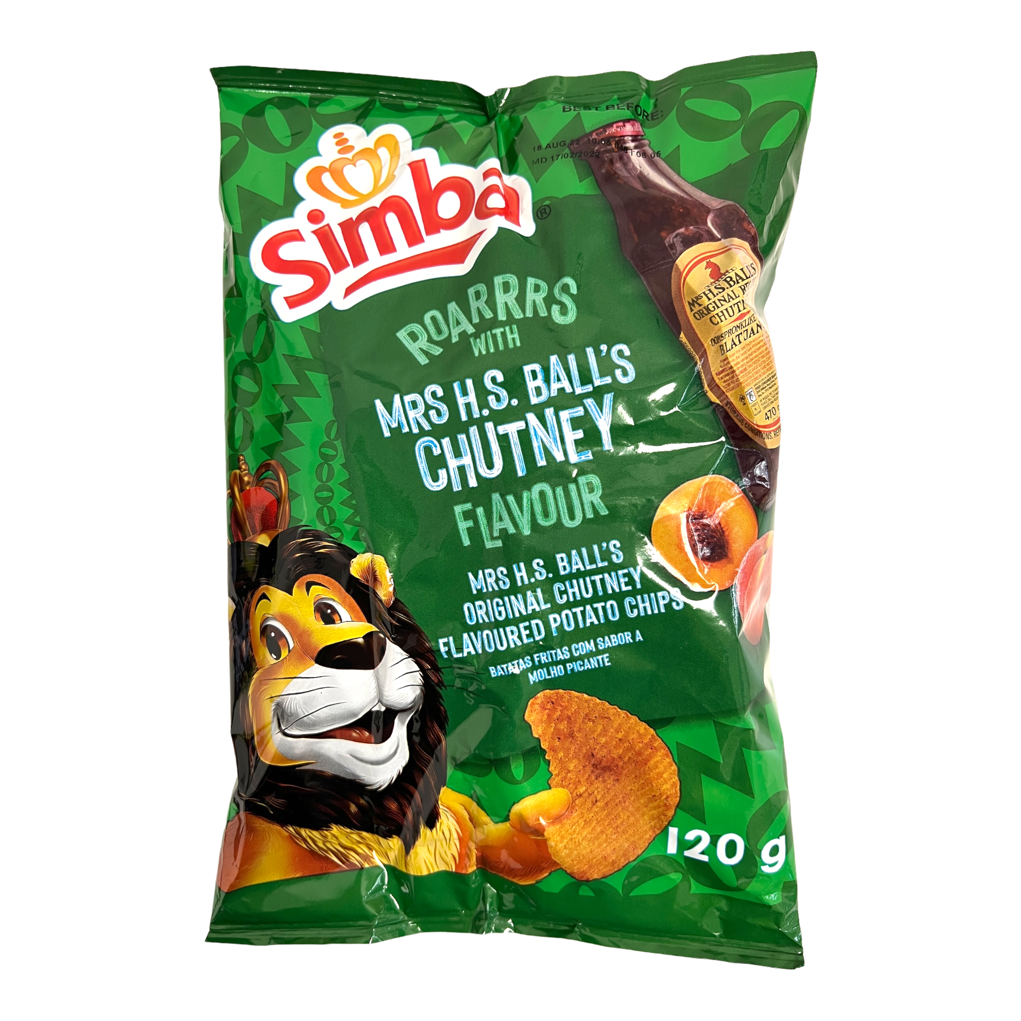 Simba Mrs H.S. Ball's Chutney Flavoured Potato Chips 120g [South Afric ...